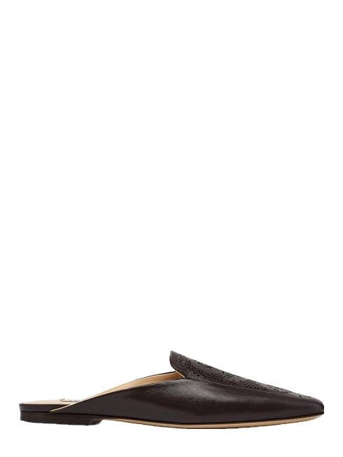ARTEANA Thalia Flat Mule With Laser Cut Detailing - Ebano