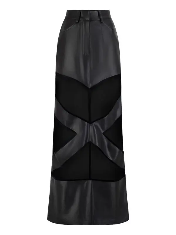UCHÈ X Cut-out Maxi Skirt - Black