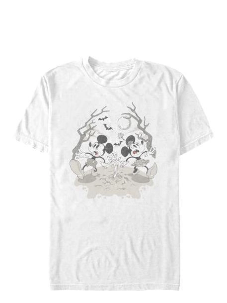 MICKEY & FRIENDS Distressed Zombie Adventure T Shirt - White