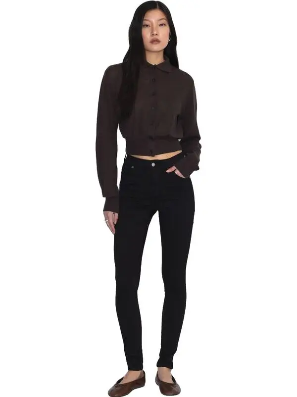 DR. DENIM Plenty Mid Skinny Jeans - Black