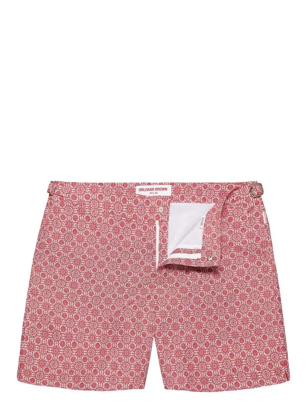Orlebar Brown Bulldog Exclusive-print Mid-length Swim Shorts - Dark Ruby