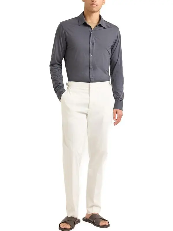 Orlebar Brown Giles Merino Tailored-fit Shirt - Granite