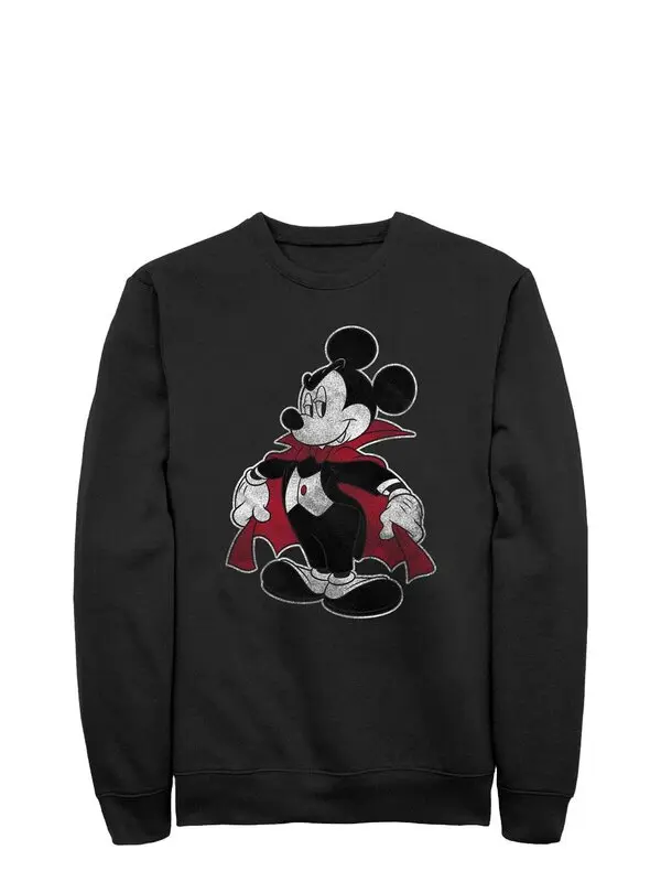 MICKEY & FRIENDS Halloween Retro Vampire Crewneck Sweatshirt - Black