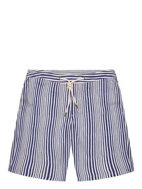 Orlebar Brown Dane Striped Drawcord Swim Shorts - Blue/white