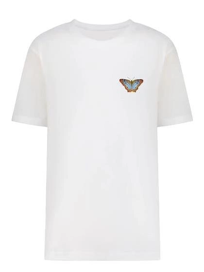 UCHÈ Chè Sunflower Butterfly Graphic T-shirt - White