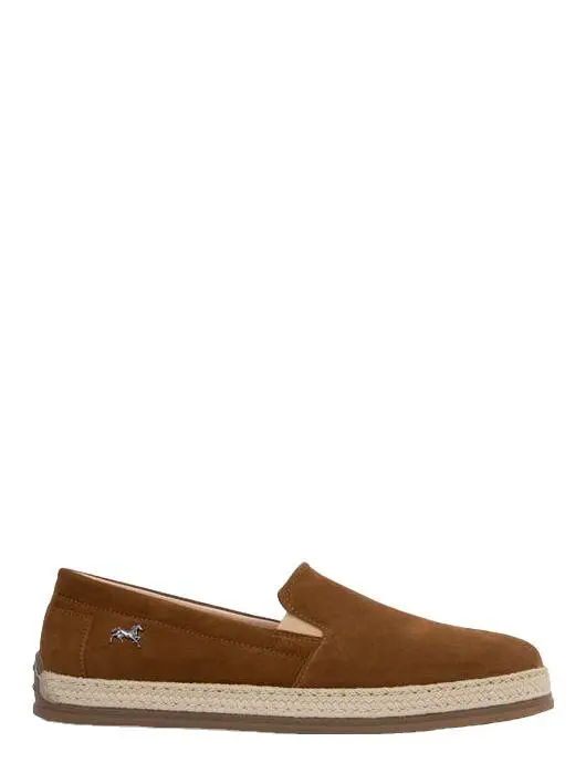 Cavalinho Suede Espadrille Loafers With Braided Trim - Camel Brown
