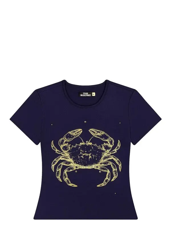 TYLER MCGILLIVARY Zodiac Crab Graphic T-shirt - Cancer