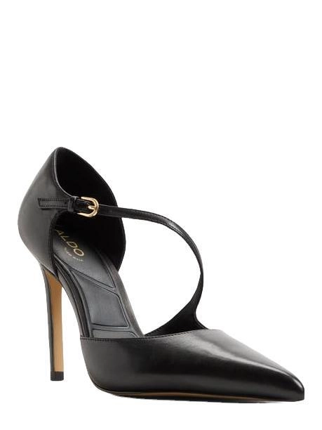 Aldo Janinne Pointed Toe D'orsay Pumps With Adjustable Strap - Black