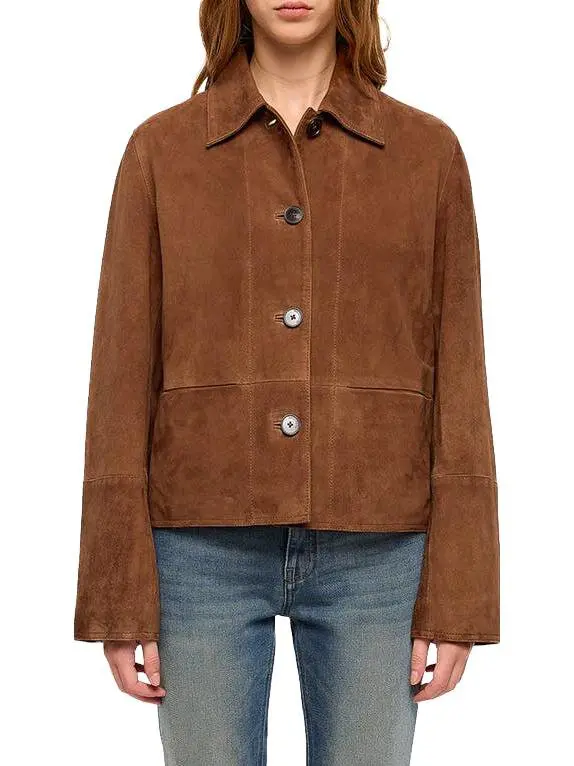 Zadig&Voltaire Lessa Suede Leather Jacket - Cognac
