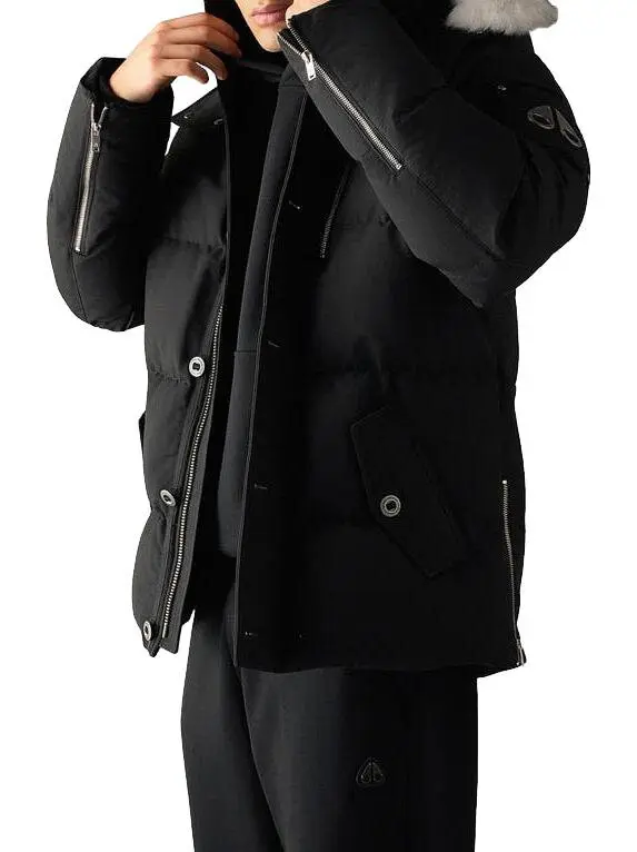 Moose Knuckles Technical Hooded Down Parka - Black