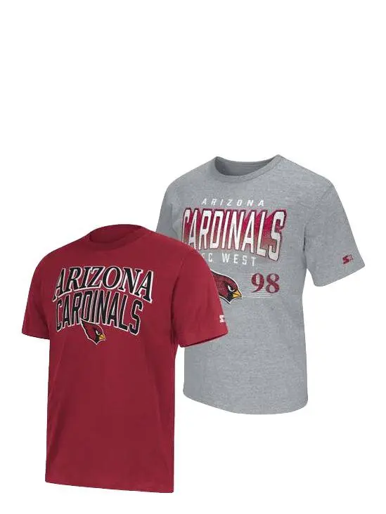 STARTER Heather Gray Arizona S Two-pack Logo T-shirt Set - Cardinal