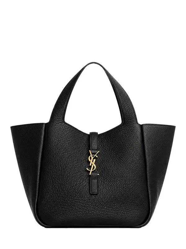 Saint Laurent Baby Bea Leather Tote - Black