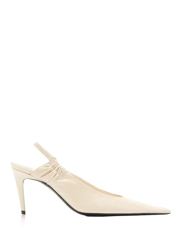 Saint Laurent Anne-marie Slingback Pumps - White