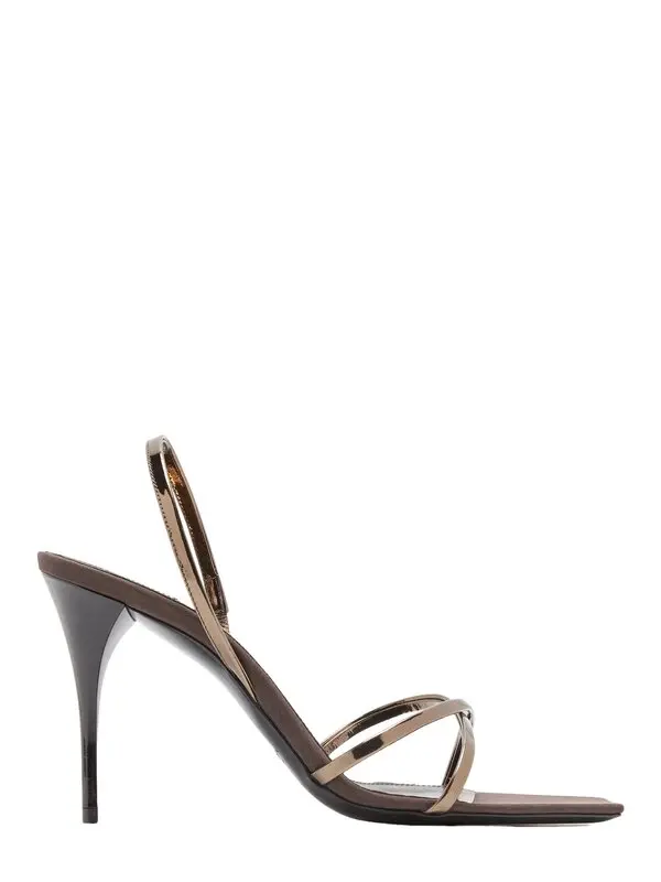Saint Laurent Club Slingback Sandals - Taupe