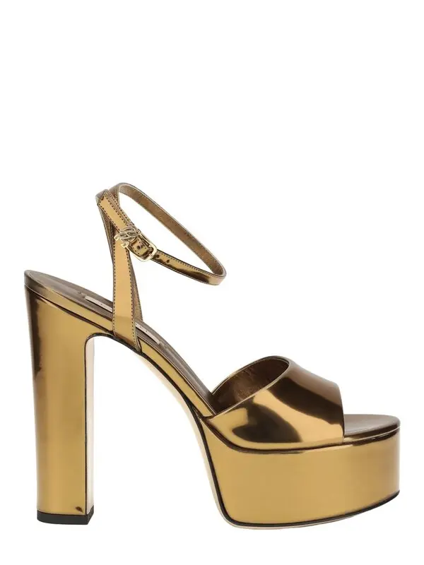 Casadei Patty Platform Interstellar Sandals - Gold