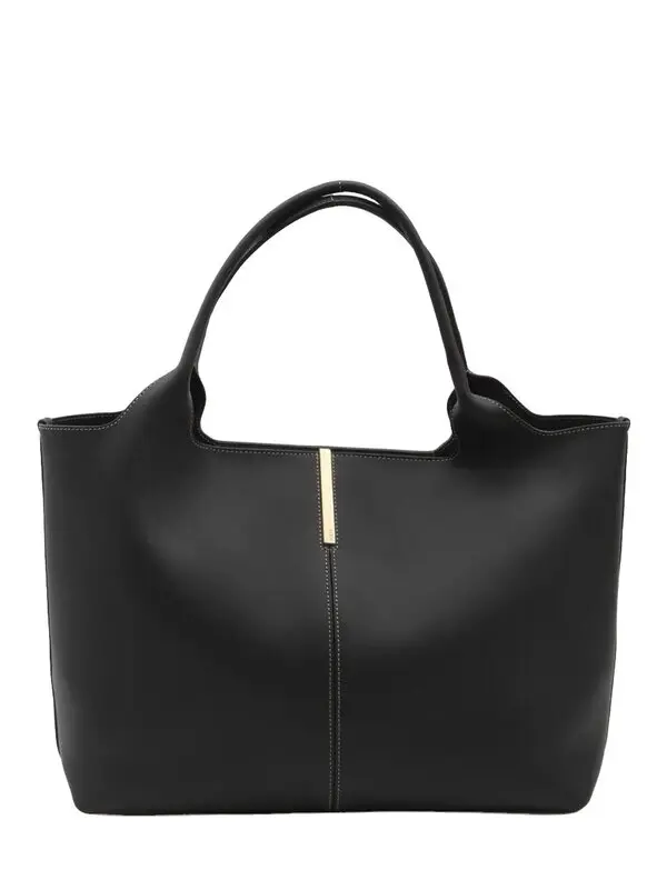 TOD'S Leather Shopper Bag - Black