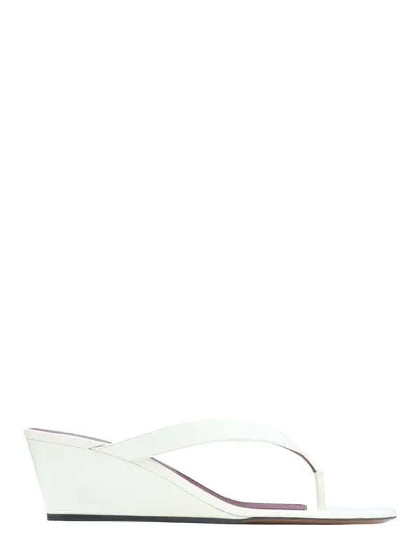 NEOUS Tercus Leather Wedge Sandals - Ivory