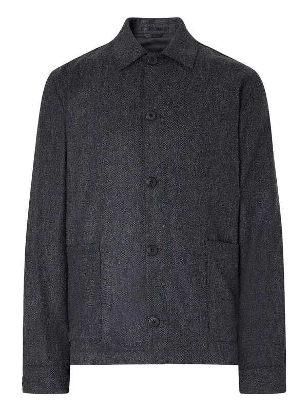 Sunspel Wool-twill Jacket - Gray