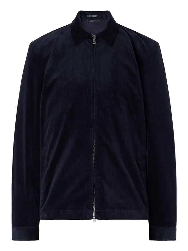 Sunspel Cotton-blend Corduroy Blouson Jacket - Blue