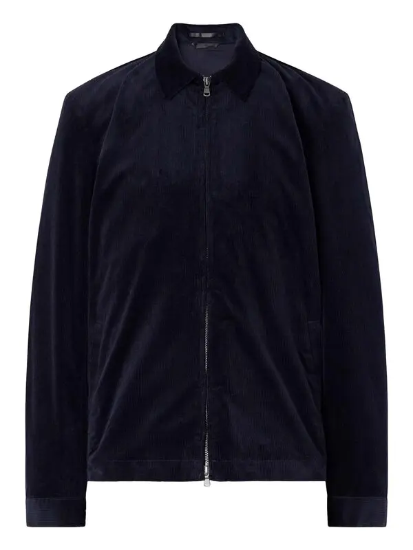 Sunspel Cotton-blend Corduroy Blouson Jacket - Navy