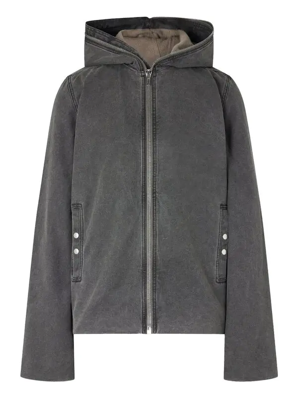 Rick Owens Gimp Cotton-canvas Blouson Jacket - Gray