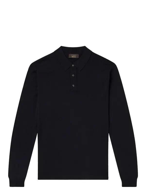 SLOWEAR Zanone Slim-fit Flexwool Polo Shirt - Blue