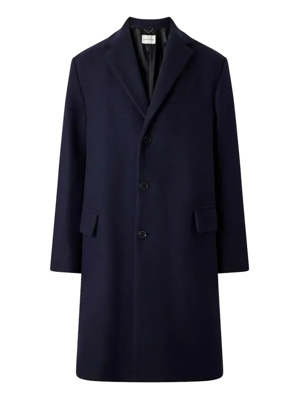 Dries Van Noten Wool-blend Coat - Navy