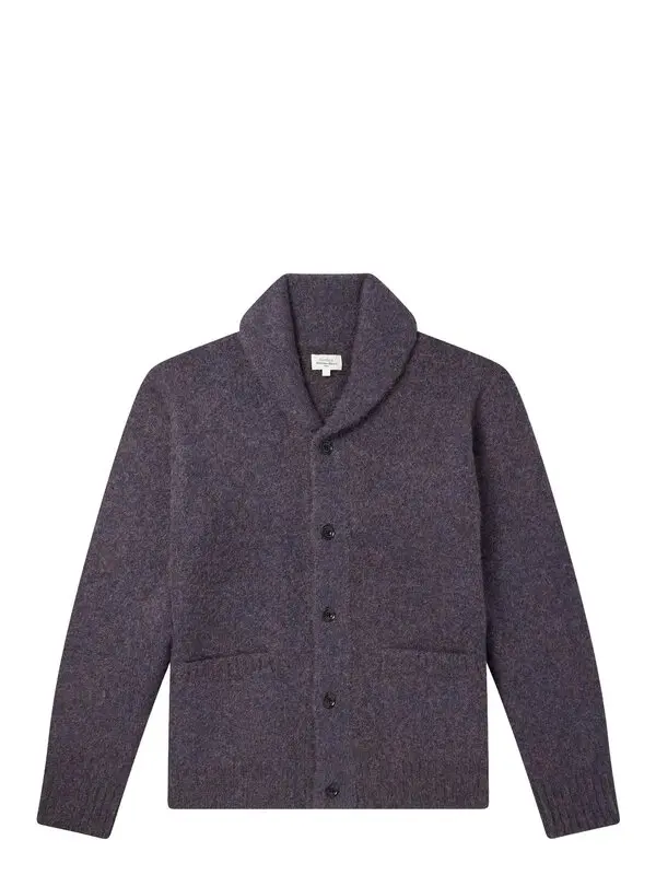 Hartford Alpaca, Yak, And Wool-blend Cardigan - Blue