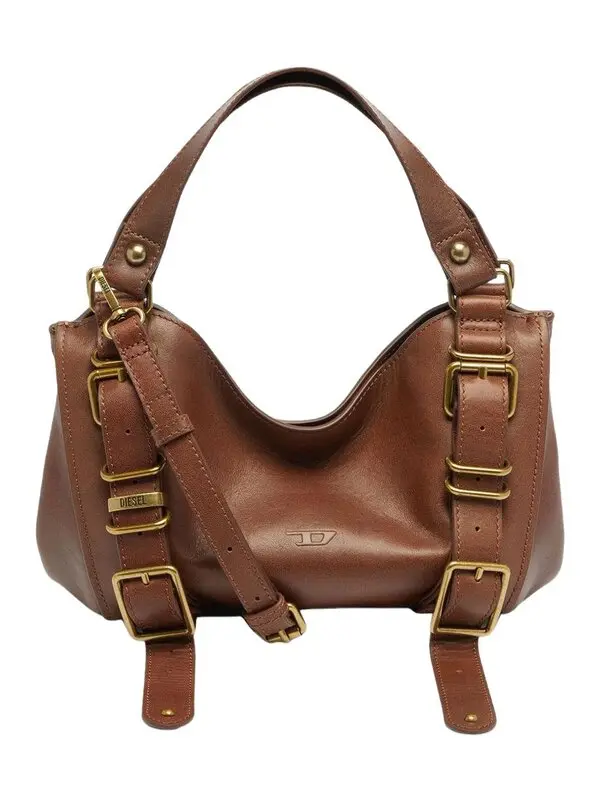 DIESEL® D-one Small Leather Handbag - Brown
