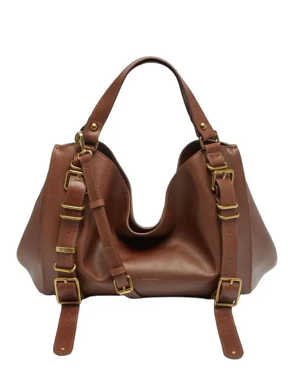 DIESEL® D-one Medium Leather Handbag - Brown