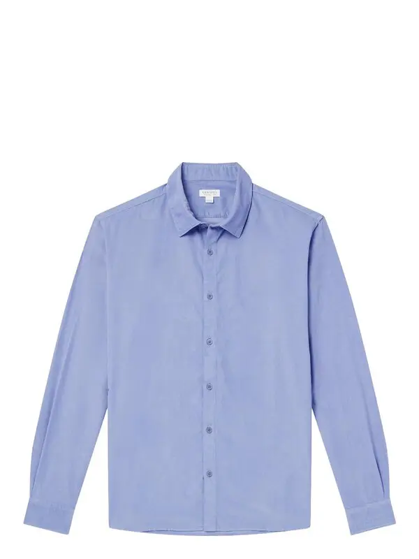 Sunspel Cotton-corduroy Shirt - Blue