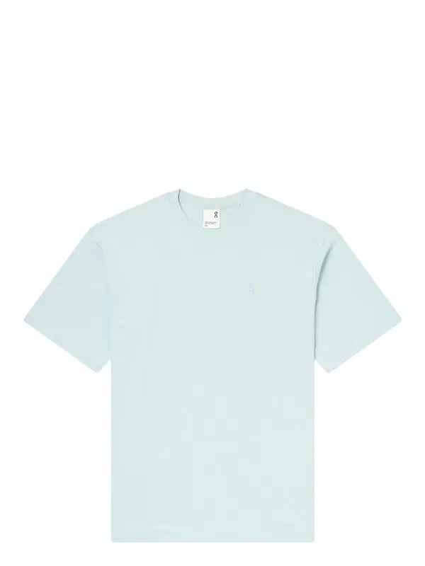 On Logo-embroidered Organic Cotton-jersey T-shirt - Blue