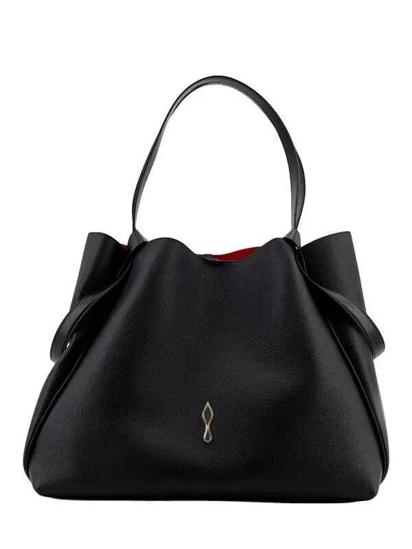 CHRISTIAN LOUBOUTIN Bettina Large Leather Shoulder Bag - Black