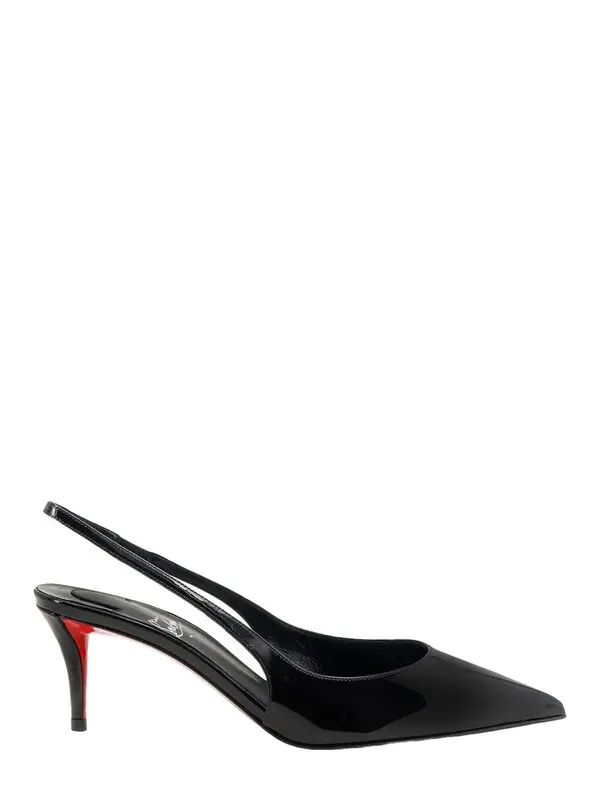 CHRISTIAN LOUBOUTIN Miss Z Patent Leather Slingback - Black