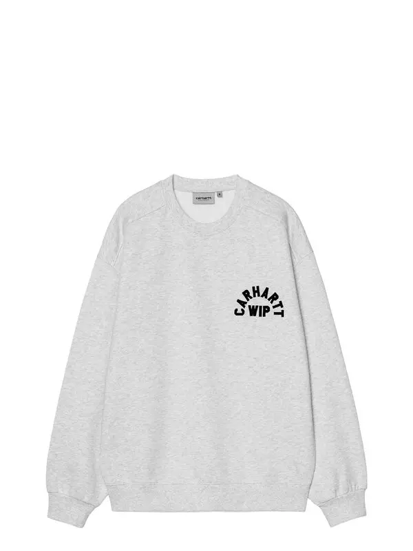 Carhartt Work In Progress Arch Script Cotton Blend Sweatshirt - Grey