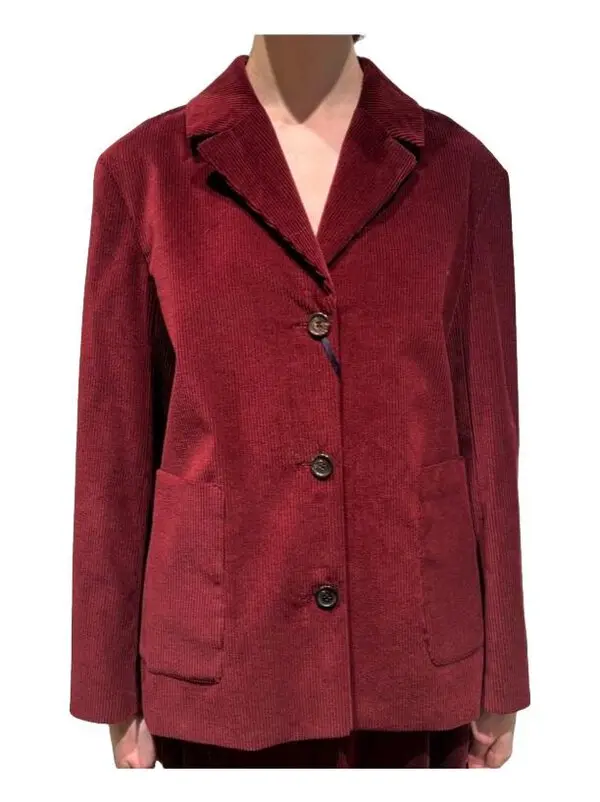 Max Mara Smmaranta Single-breasted Blazer - Bordeaux