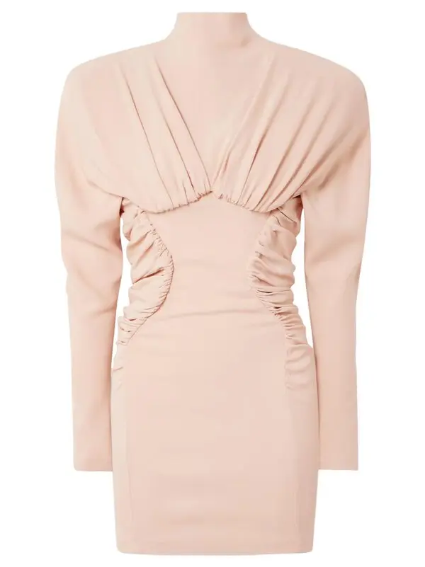 Stella McCartney Pleated Crepe Mini Dress - Light Pink