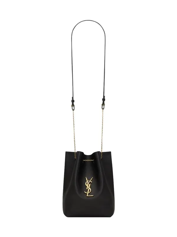 Saint Laurent Pochon In Lambskin - Black