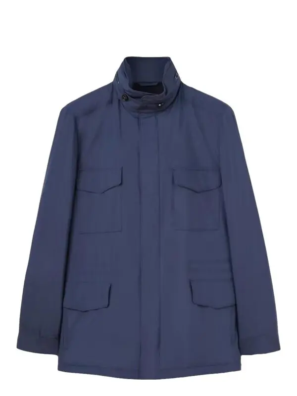 Loro Piana Traveller High-neck Jacket - Navy Blue