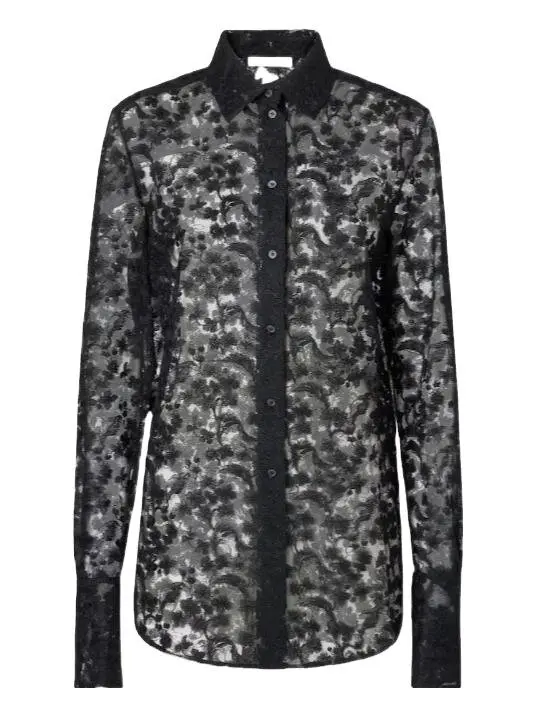 Fendi Ivory Peonia Lace Shirt - Black