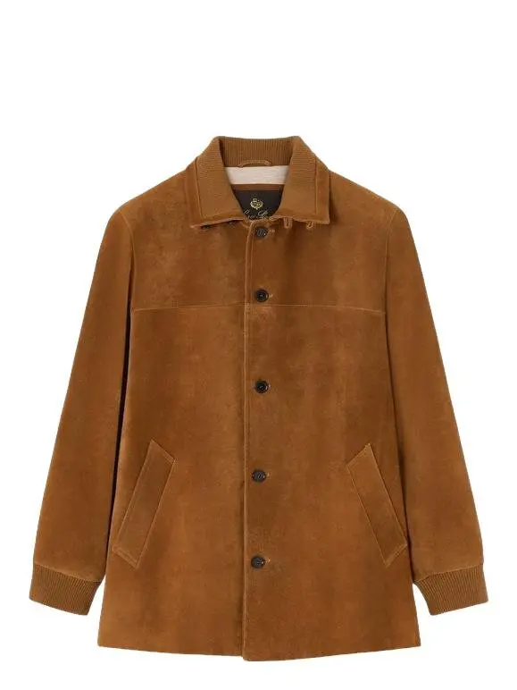 Loro Piana Suede Maremma Jacket - Dark Brandy