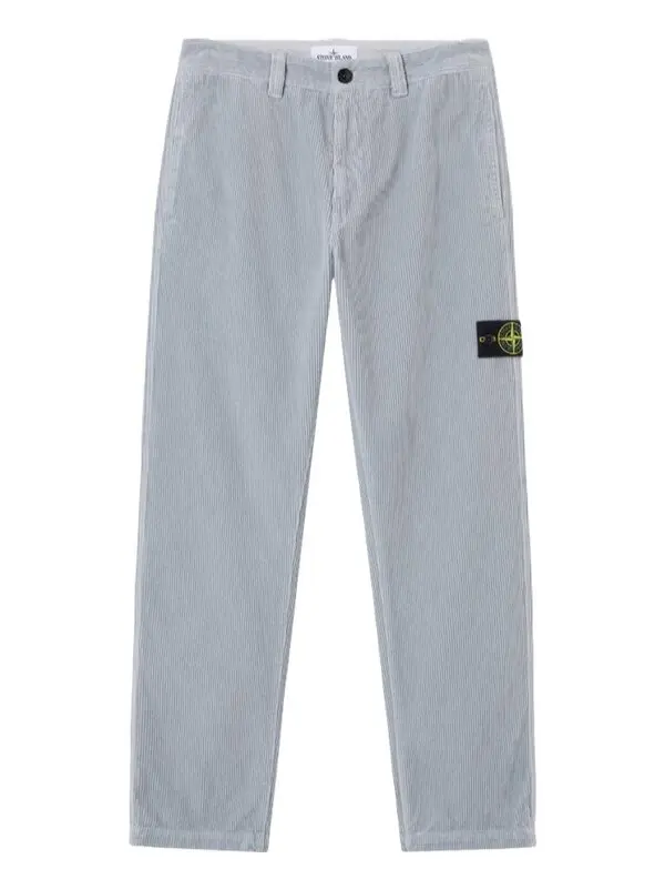 Stone Island Regular-fit Chino Trousers With Contrast Pocket - Ash Grey