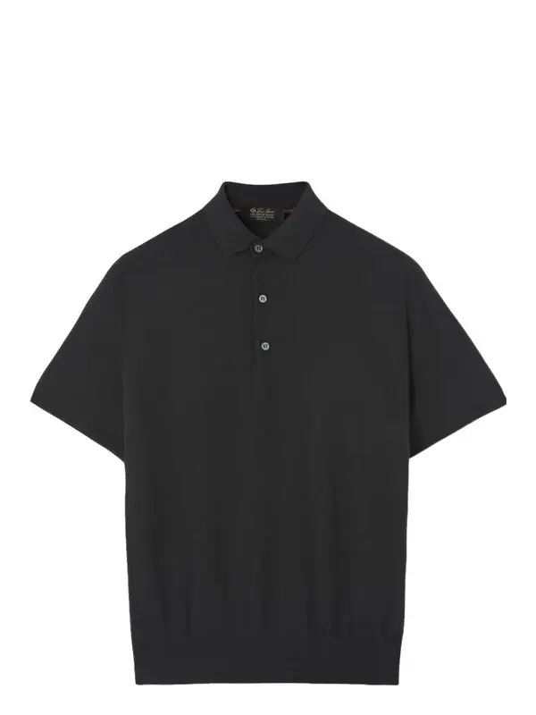 Loro Piana Short-sleeved Polo Shirt - Black