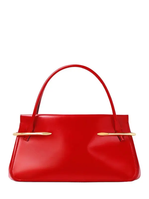 Givenchy Medium Pinch Bag In Leather - Coral/pearl
