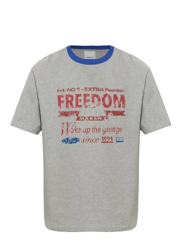 Isabel Marant Étoile Hiroe Graphic-print T-shirt - Grey