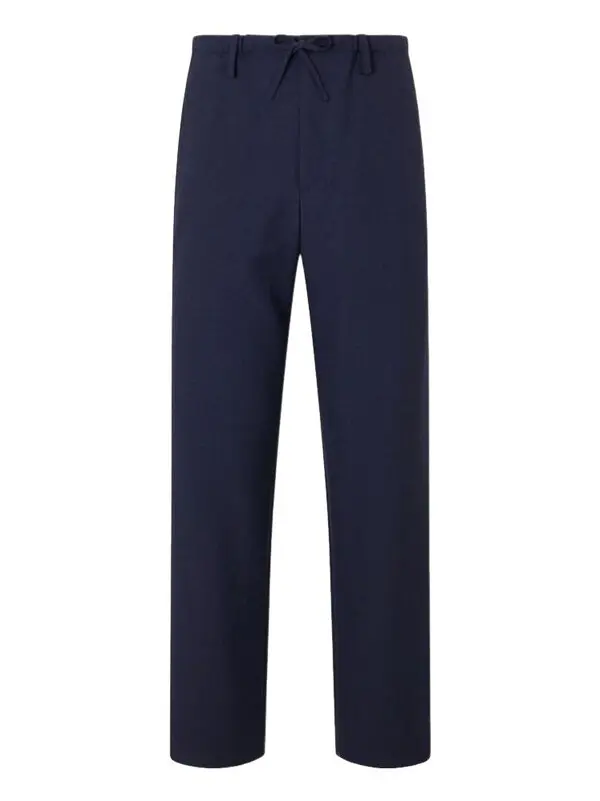 Dries Van Noten Straight-leg Drawstring Trousers - Blue