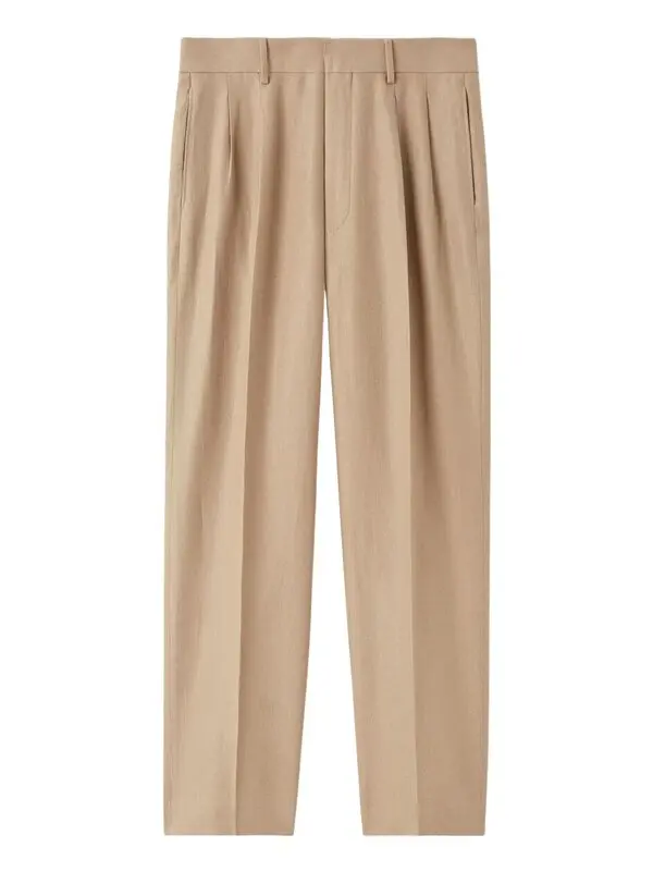 Loro Piana Buxton Trousers With Double Pleat - Elm