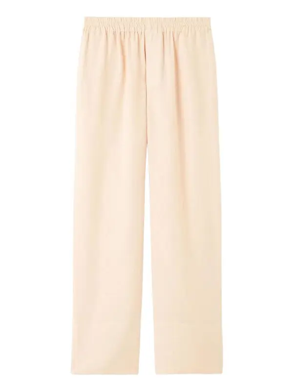 Loro Piana Straight Leg Elastic Waist Trousers - Distorted Orange