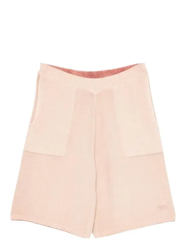 DIESEL® Knitted Knee-length Shorts With Elastic Waist - Nude