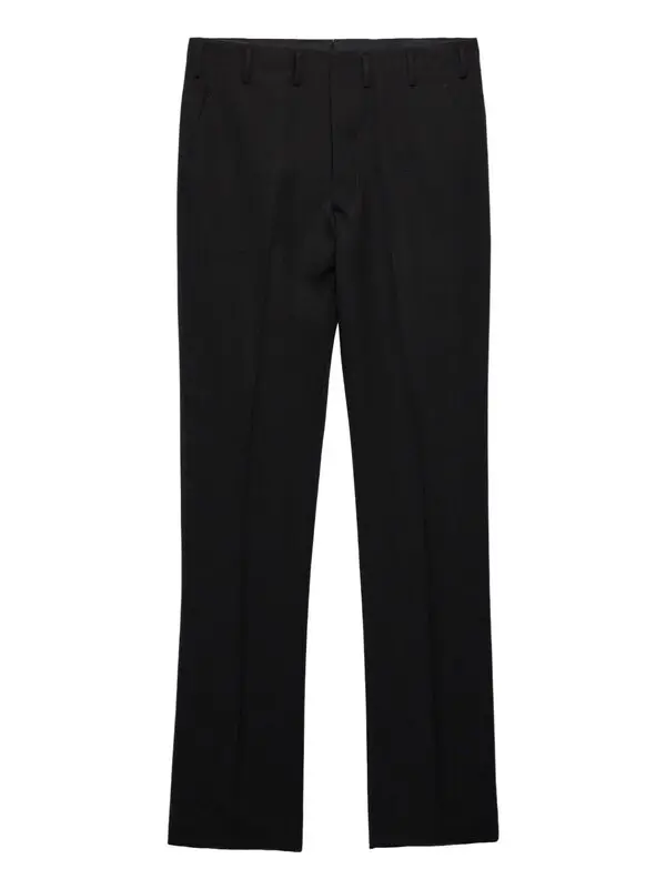 Prada Straight-leg Tailored Wool Trousers - Black